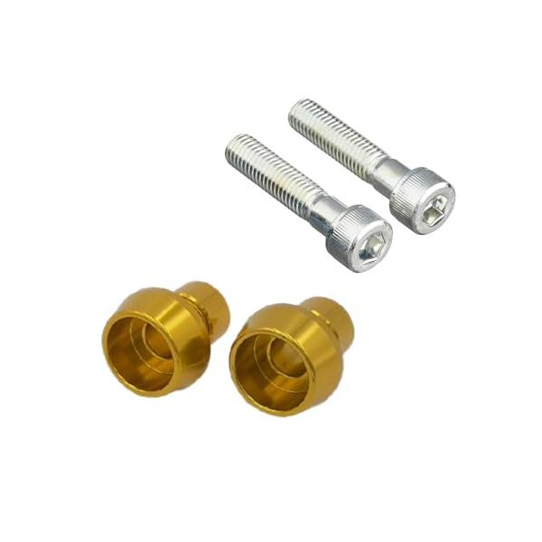 「V受け」用フックボルトボルト径8mm ロングアルミ2014材削り出しゴールド車＆バイク/バイク工具・メンテナンス