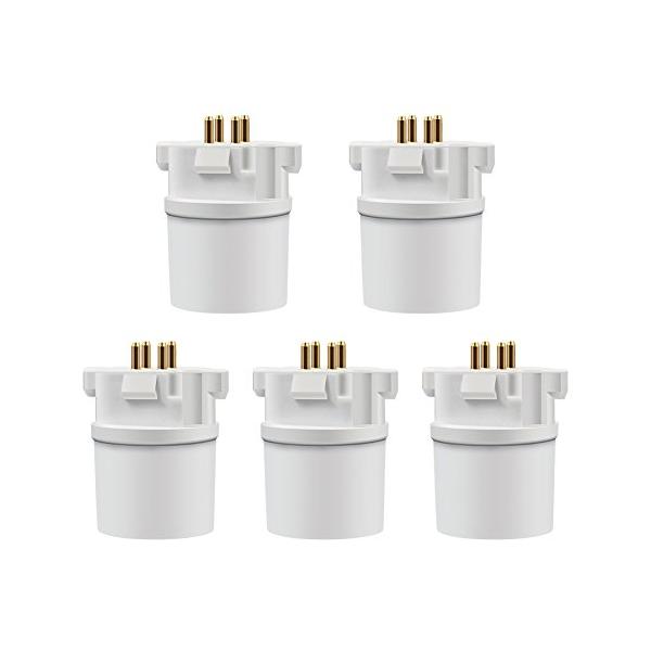 E26口金の電球をGX10q口金の電球ソケットに取り付ける為の変換アダプター GX10q*E26 と GY10q*E26 を間違って注文する人が多いので、よく確認して購入してください。使用可能電球：150Ｗまで 注意：密閉器具に使用しないで...