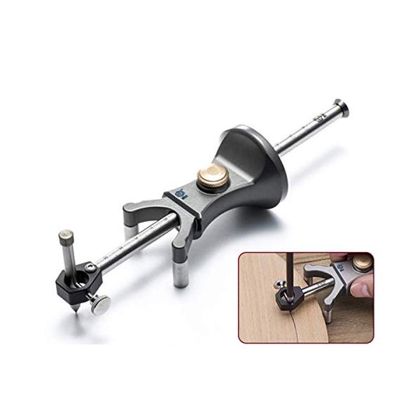 耐久性あり長持ちの木工縁側ケガキキット；アルミ本体、ステンレススチール製ローラー及びルーラー、タングステン鋼製ブレード縁側の直線引きはもちろん、円線やカーブの線引きもできます。シンプルで素早い操作。柔らかい金属、木、タイルに印を付けることが...