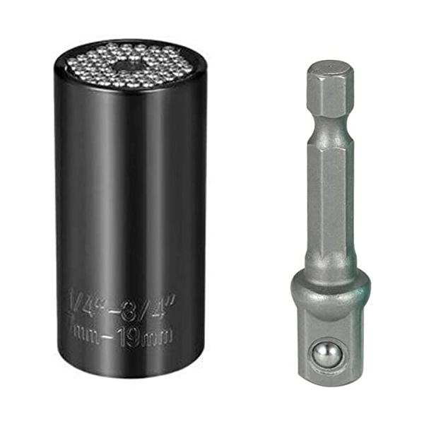 高品質-万能ソケット クロムバナジウム素材を採用、 本ユニバーサルソケットはクロムバナジウム合金鋼材料で製造され、硬さと耐磨耗性は抜群です。強い圧力にも耐えられ、長時間使っても大丈夫です。 特徴-インパクト 万能ソケット ナットやフックの形...