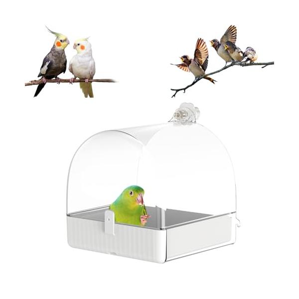 サイズ バードバスのサイズは長さ 17.9 cm、幅 17 cm、高さ 18.9 cm で、小型から中型の鳥類 例えば、雀、オウム、文鳥、コカトゥ に快適なスペースを提供します。バードケージの外に広がる活動エリアを提供します。 清掃が簡単 ...