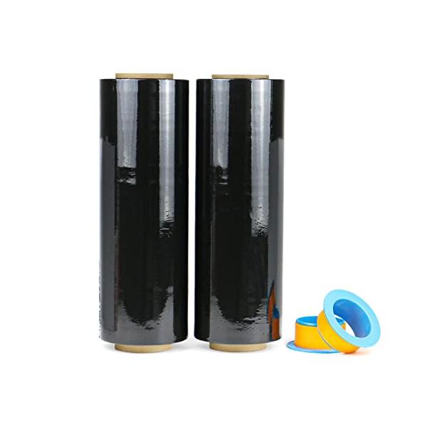 2ロール BOMEI PACK 1ロールのブラックストレッチラップロールは、幅15インチ、長さ1500フィート、厚さ70ゲージです。 移動、梱包、保管の際に物をしっかりと固定し、パレット内の商品を区別して混乱を防ぐために使用されます。 プラ...