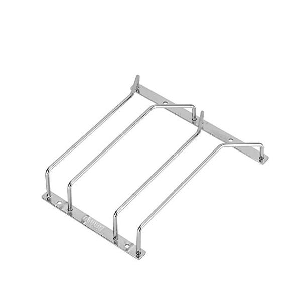 キャビネットの下にクローム仕上げの厚みのあるワイングラスラック。2*3列。 2列で4*6個、3列には6*9個のグラスを収納できます。 ガラスの底径により異なります。取り付けネジ付属、ネジカバーも付属。 取り付け簡単。魅力的な光沢仕上げ。 シ...