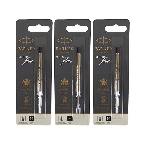 ブランド：PARKAR [パーカー]用途：油性ボールペン用替え芯 (クインクフロー)ペン先：M/中字 (ボール径1.0mm) / インクカラー：ブラック仕様：3本セット注釈：商品仕様・箱等は予告なく変更される場合がございます。文房具・オフィ...