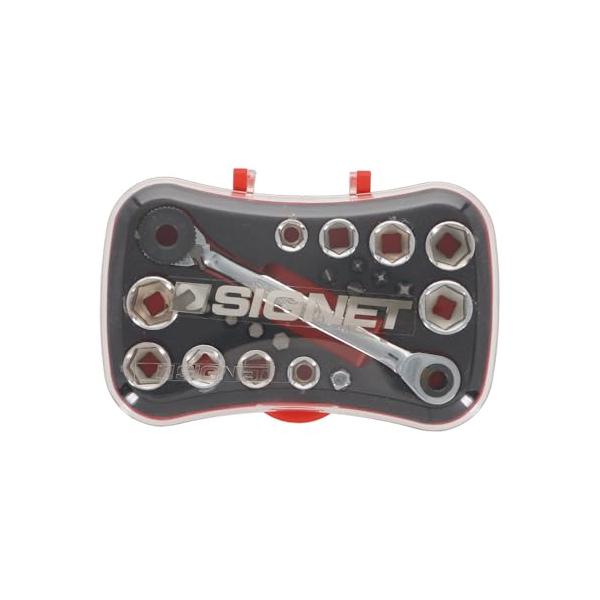 *ギアレンチマイクロドライバーに必須サイズのビットとソケットをセット。*簡単な作業はこれ１セットで対応可能。*オートバイの車載工具にもオススメです。*マイクロドライバーは６０歯ギアを採用し狭い場所での作業に重宝します。さらに便利な手回し用ダ...