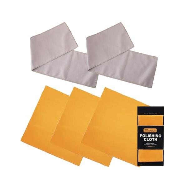 ・サイズ：30x30* オレンジ /　50x13* グレー  ・素材：ポリエステル100％ / 両面ベルベット ・汚れ落としから仕上げ磨きまで出来る靴磨きクロス5枚セット。非常に柔らかく、革の表面を傷つける心配がないので革靴やブーツのお手入...