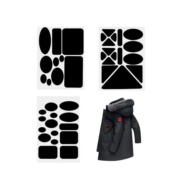 防水素材・高品質 自己接着性のある衣服修理パッチは光沢がなく、目立たなく、衣類用ポリエステル材料でさらに防水加工を施しております。雨が降ったり、ダウンジャケットのお洗濯をしたり、影響がなく、耐久性がある高品質ダウンジャケット パッチです。 ...