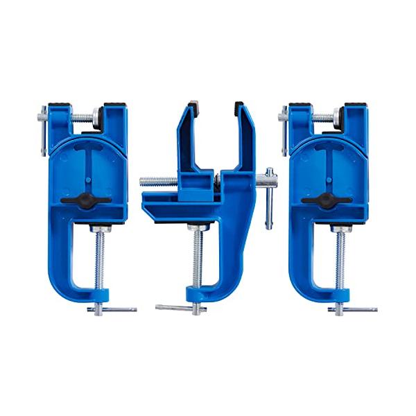 3ピースのアルパインスキージョーズVISEセットとカラーボックスの2ブレーキ保持者が含まれています.センタークランプあごは、幅3.94インチ 100 mm までSkisを受け入れるために開きます.5.12インチから6.69インチ 130 m...