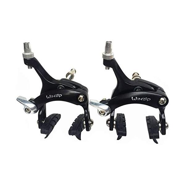 材質:アルミニウム合金;カラー：ブラック/シルバー後方の キャリパー スクリュー 長さ:15mmフロント キャリパー スクリュー 長さ:35mmクリップの中心を中心に取り付けネジ:47mm〜59mmあなたが得るもの：1 Xバイクフロントブレ...