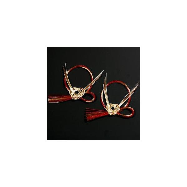 飾り水引 大  金あわじ 赤 (WR-M6) 2個入り文房具・オフィス用品/のし・冠婚葬祭用品/水引