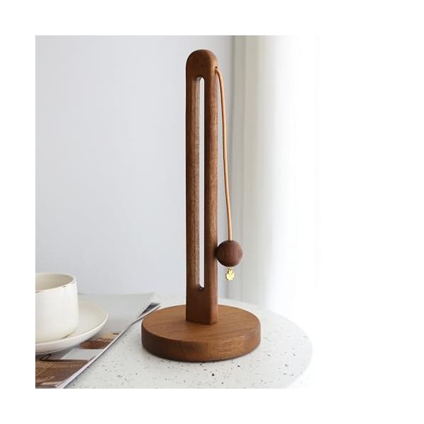 素材：天然アカシア材 相思木 を使用し、温かみのある風合いが特徴です。簡単組み立て：工具不要で簡単に組み立て可能。滑り止め加工：底部に滑り止めパッド付きで、テーブルやキッチンカウンターを傷つけず安定します。便利なデザイン：牛皮紐 レザーロー...