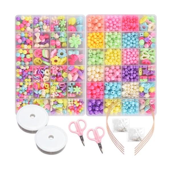 ビーズアクセサリー工作キット 子供※製造時期により一部パーツが変わることが御座います。ホビー:手芸・画材
