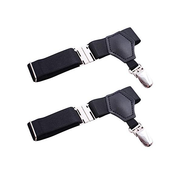 ベルト幅：約2.5cm ベルト周：約27cm*約35cm 伸縮性あり  重さ：約70g カラー：ブラック セット内容：ソックスガーターベルト*2ファッション:メンズ:服＆ファッション小物:靴下・レッグウェア:靴下:カーフソックス