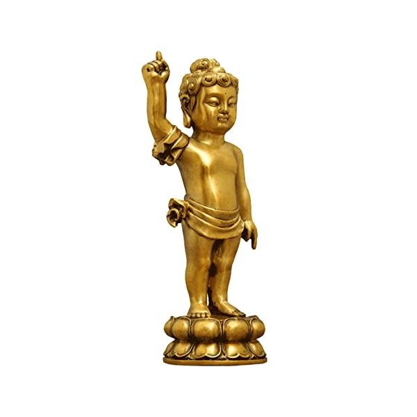 * 製品材質：銅 真鍮 製 / 寸法：高さ：16cm 巾：6.5cm 奥行：5cm . / 手作業で測ったので少しの誤差が有ります 1cm以内 。花まつりで使用する誕生仏 真鍮仕上げのお釈迦様です。「天上天下・釈迦独尊」ヒマラヤは釈迦族の王...