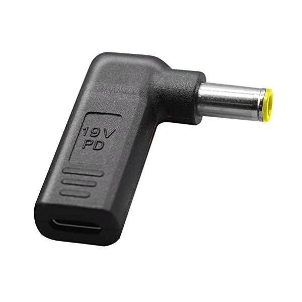 仕様：変換アダプター1個セット 素材：ニッケルメッキ パワー出力：19V カラー：ブラック サイズ：長さ 3.8CM 幅 3.4CM C入力 DC ：直径 5.5x2.5MM 。小型で持ち運びやすく、負担を増やさない。 小物なら旅行にも持ち...