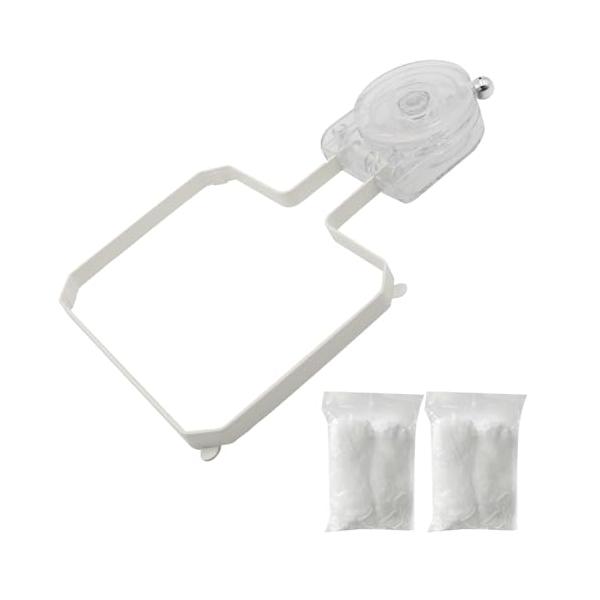 商品内容 水切りネットホルダー1個と水切りネット50枚が含まれています。サイズは約16.3 x 21.6 x 2.6 cm、枠の寸法は約16.3 x 11.3cmです。注意点として、パッケージは更新中であり、一部の在庫はクラフト紙パックで届...