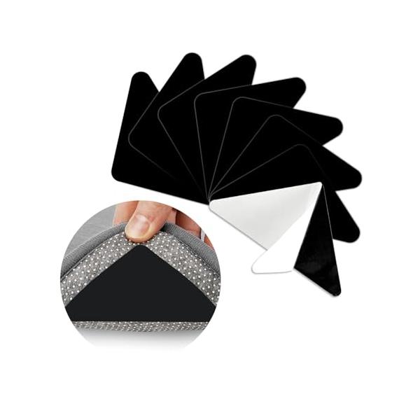 防滑ラグテープ：ラググリッパーは硬木の表面にしっかりと固定し、日常的な使用中にラグのめくれや滑りを防ぎます。多様な床タイプに対応した柔軟で安全な設計：柔らかく柔軟なグリップパッドは、滑らかな硬い表面に適しており、玄関マット、キッチンマット、...