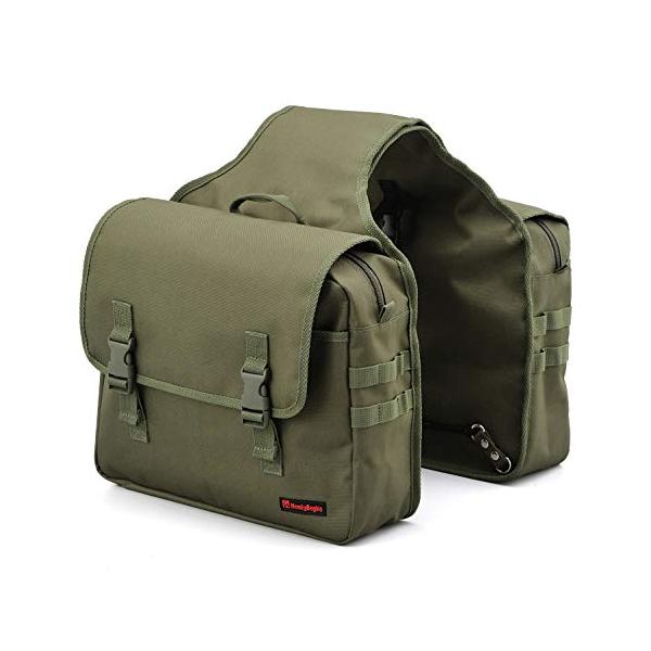 サドルバッグMIL 10L 左右セットサイズ(片側)::H280*W350*D100mm容量(片側):10Lシート幅に合わせて、バッグ連結部の長さ調整可能バッグの型崩れ防止芯材入り車＆バイク/バイクバッグ・ケース/サイドバッグ・サドルバッグ