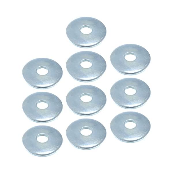 アウトドア、DIY、オーディオ、車やバイク、カスタム製品など色々な箇所でご使用いただける汎用の大型スペーサー ワッシャ です。内径φ11mm 外径φ40mm 厚さ3.2mm の10枚セットです。通常サイズよりも、極めて大きなサイズのスペーサ...