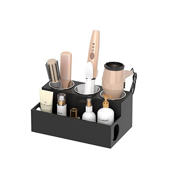 安全性第一　：熱いドライヤー、アイロンも使い終わったらカップに入れるより安全性が高いです。ホットアイロン、ストレートヘアホルダーとして使用することができます。安全な場所でドライヤーをすばやく冷却し、他の浴室アクセサリーを溶かすことなく安全に...