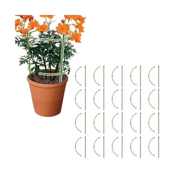 土に差し込むだけ 植物の成長にあわせて草花をささえる 好きな高さに延長できるので、草花の形・成長に合わせて連結可能 単独・タワー型・サークル型・直線型など組み合わせ次第で使い方いろいろ 緑色なので目立ちにくい 雨などで倒れるのを防ぎたい方に...