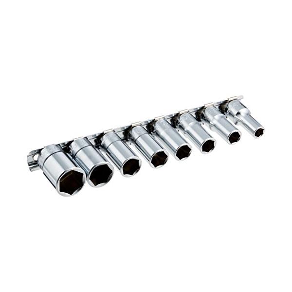 仕様:3/8(9.5mm)SQ. 6角セミディープソケットレールセット 8ヶ組 RS3300X/8セット内容:8、10、11、12、13、14、17、19(計8ヶ組/レールセット200mm)重量(g):405DIY・工具・ガーデン:作業工具...