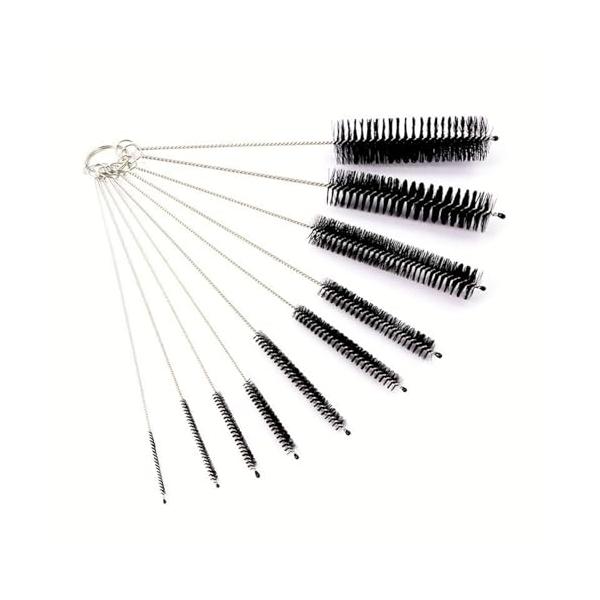 商品仕様 商品サイズ：長さ：21cm。ブラシ直径：2mm、3mm、4mm、5mm、6mm、8mm、12mm、16mm、20mm、24mm。 材質 ステンレスとナイロンで作られ、曲げることができる，良好な弾力性、柔らかく、耐久性、錆びない、変...