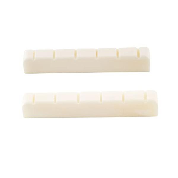スロット付、6弦クラシックギター用牛骨製E to E String spacing: 43.5mmフラットボトム、サイズ：52x6x 9 / 8.5mmパッケージ内容:2個楽器・音響機器/ギター/ギターアクセサリ/ギター弦/クラシックギター弦