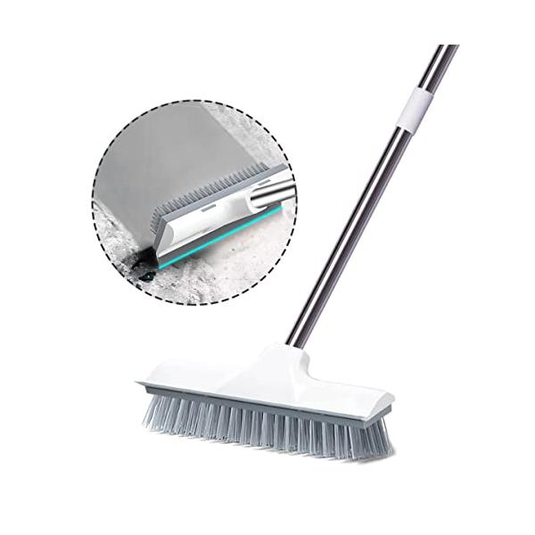 2 in 1水切りワイパー＆ブラシ設計 デッキブラシとしてだけでなく家庭を掃除することができます。また、ブラシの反対部分には、水切りワイパーが付いているので、ブラッシングした後に水で流しながらワイパーすると、とてもきれいになりました。 清掃...