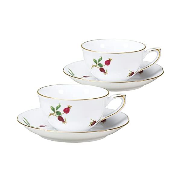 商品仕様 材質：硬質磁器／生産国：日本／サイズ：[カップ]口径：約9.5cm、長径：約11.5cm、高さ：約5cm、満水容量：約200ml 　[ソーサー]直径：約14.5cm、高さ：約2cm華やかなバラの花は、誰もが魅了される美しさを持って...