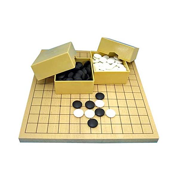 打ち応えを考え、入門に便利な新桂9・13路碁盤の両用盤に木製の碁盤に打ち心地の良い、硬質ガラス碁石を合わせました。碁盤：木製新桂9.13路碁盤 両用盤 約30cm角の13路盤 裏面は9路盤 碁石：硬質ガラス碁石新生 しんせい 梅 約8mm ...