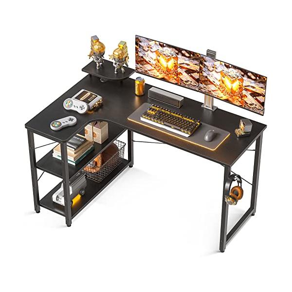 商品仕様 パソコンデスクとしてはもちろん、ゲーミングデスクとしても使用できるおしゃれなL字デスク。*本体サイズ：約幅130*奥行80*高さ74CM *本体重量：約16.75KG *お客様組立て品です。*万が一ご購入した商品に初期不良が発生し...