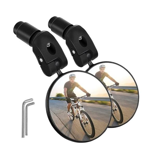 自転車ミラーで快適ななライドを実現：自転車用バックミラーは、高品質なステンレス製ミラーを採用し、鮮明な視界を提供します。バランスを崩すことなく後方の状況を確認できます。通勤やツーリング、ロードバイクやマウンテンバイクなど、あらゆるシーンで活...