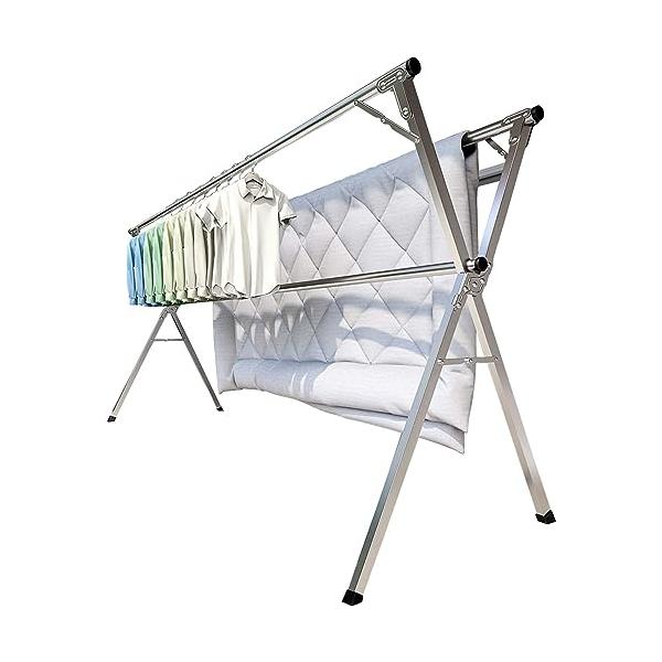 多機能 洗濯物干し、布団干しにも使用可能な、折り畳みが可能な 無組立 組み立て不要で、お客様が手軽にお使いいただけます。 ベランダ ベランダにも設置でき、240*に伸縮するため、あらゆる広さのお部屋でも使えます。 場所をとらずに使える 引っ...