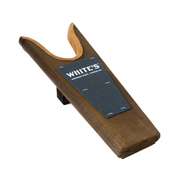 WHITE'S BOOTS社の純正ブーツジャック ブーツを脱ぐ際にとても便利なブーツジャック。靴を保護するレザーパッチ付き 男女兼用サイズファッション/ケア用品・工具・時計バンド/シューケア・シューアクセサリー/靴べら
