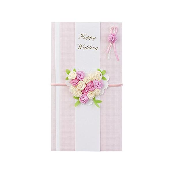素材感あるペーパークラフトの祝儀袋。ご婚約祝いは、華やかなバラのウエディングブーケ。縦185mm*横100mmフック対応PP袋表書きと包み方の解説付(目安金額:2万円から5万円)文房具・オフィス用品:のし・冠婚葬祭用品:水引