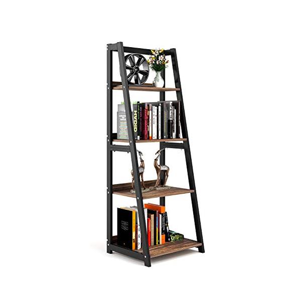 * サイズ 幅50*奥行き45*高さ140cm  耐荷重 約10kg 棚板1枚あたり  材質 棚板：パーチクルボード メラミン加工  フレーム：スチール 粉体塗装 * 多用途 スタイリッシュな設計で落ち着いた大人の雰囲気を演出するオープンラ...