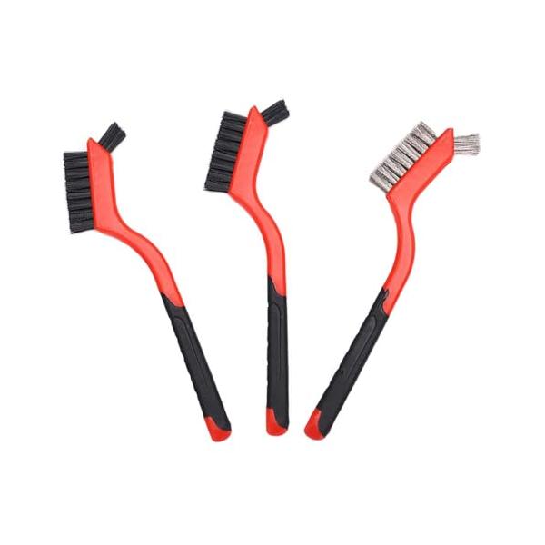 3本セット プラスチックワイヤー付きブラシ2本、ステンレスワイヤー付きブラシ1本 3本セット。様々なクリーニングに対応。 ブラシの設計の細部 小さいブラシの頭部の頭部は最も小さい場所にきれいになること容易である異なった材料のブラシの頭部は異...