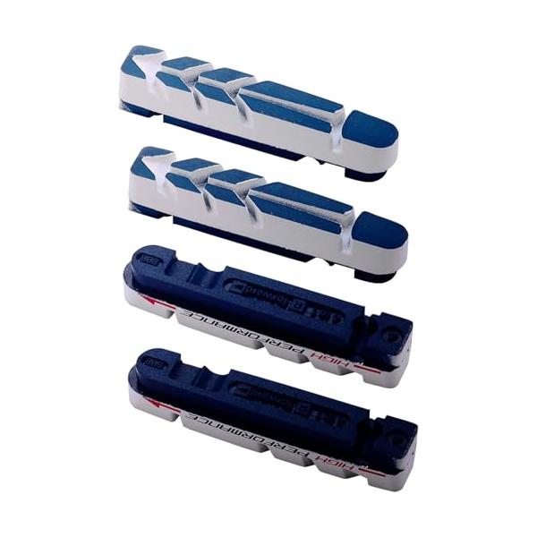 新トレッドで雨天時の制動力20％アップのハイエンドブレーキシューシュー裏面の4-in-1バックデザインで次のモデルと互換性有 : シマノ、スラム、カンパニョーロ、BBBクロスストップ、BBBテックストップ。トリプルフェイスプロファイルデザイ...