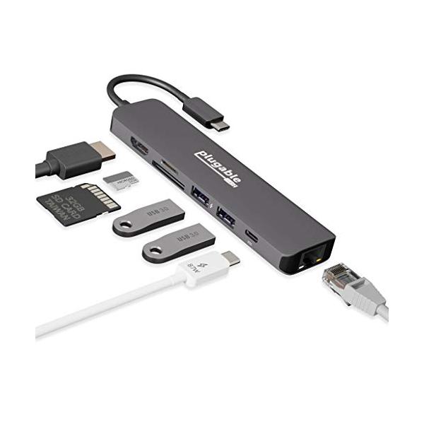 7 ポートによる拡張性 - 1 つの USB-C ポートまたは Thunderbolt 3 ポートを、7 ポートに拡張することができます。 この USB-C ハブには、USB 3.0 ポート x 2、ギガビット・イーサネットポート x 1、...