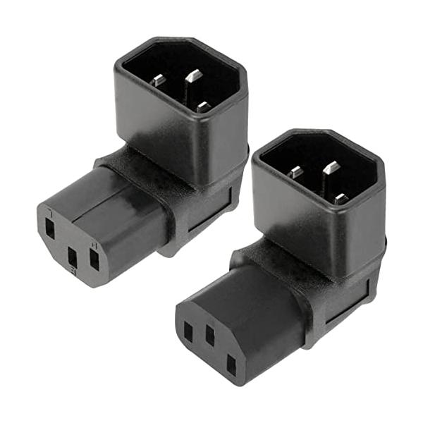 製品用途: 直角コネクタは狭いスペースで使用でき、電源コードの曲げによる損傷を防ぎます。 直角コネクタにより、電源ポートの連続的な抜き差しが回避され、電源ケーブルの寿命を延ばすことができます。仕様：プラグタイプ：IEC320 C14オス -...