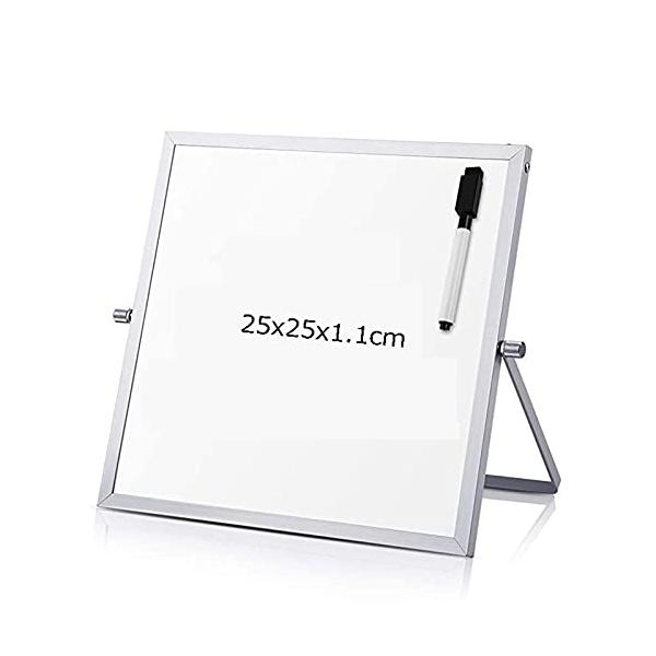 卓上ホワイトボードのスタンドは取り外し可能、スライドさせて板面の角度を変えることもできます。板面回転式で裏表に書けるホワイトボードは、両面とも貼り付けます Whiteboardの板面はアルミニウム合金製で、表面をホーローで仕上げてます。錆や...