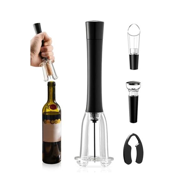 8秒開栓 革新的なエアプレッシャー技術を採用し、わずか数回プッシュするだけで8秒で簡単に開栓可能  力を入れてねじる必要がなく、スムーズに美酒を楽しめます。開栓のたびに心地よいひとときをお届けします。 独自の固定器 透明な固定器がボトル口に...