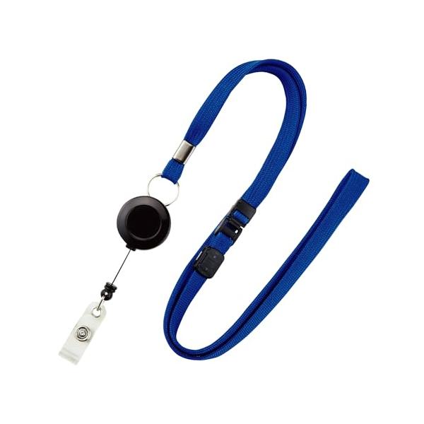 リーズナブルなリールストラップ ひもサイズ 長さ約90cm、幅約10mm 材質 ひも：再生樹脂  原産国 日本文房具・オフィス用品/事務用品/名札・ホルダー