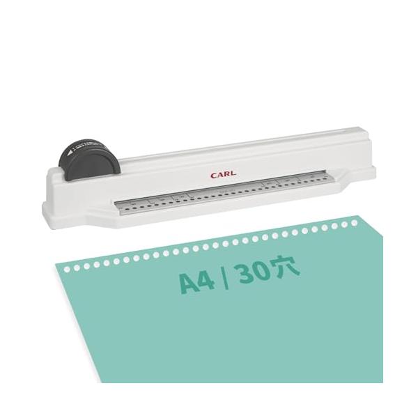 ルーズリーフが簡単に作れるスライド式パンチ。書類の整理整頓に最適です。学校や塾で配布されたプリント・テキストを簡単にルーズリーフ化できます。 対応サイズ A4/30穴  対応枚数 5枚 穴径 5.5mm  穴間隔 9.5mm  穴奥行 6....