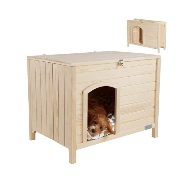 組立不要 折りたたんでコンパクトに収納 犬小屋は開封後すぐに使える、面倒な組み立て不要のシンプル設計。工具やネジも不要で、誰でも簡単にセットアップできます。さらに、折りたたみ式デザインで、使用しない時はコンパクトに収納可能。狭いスペースでも...