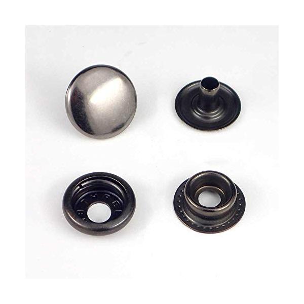 頭径：約15mm素材：鉄加工：黒ニッケル鍍金個数：30セット入りホビー/手芸・画材/裁縫材料/ボタン