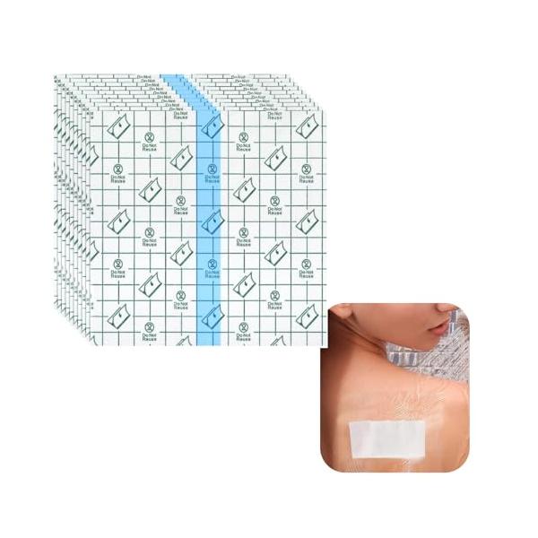 完全的に防水 ポリウレタン PU 材料から出来上がったフィルム、柔らかくて0.1mm薄い、肌に貼るとくっつく貼り付け、水が滲み込まなく、キズ口に完全的に防水され。 パッケージに含まれるもの パッケージには50枚の包帯ステッカーが入っており、...