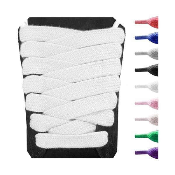 4サイズ シューレースは90cm/115cm/140cm/160cmの4サイズからお選びいただけます。  極太平紐 極太1.5ｃｍの太い紐幅で存在感抜群  耐磨耗性 この靴ひもは、高品質の綿素材で作られており、ひび割れしにくく、非常に丈夫で...