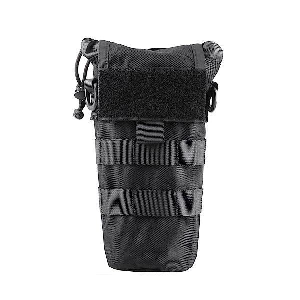 * 素材 高密度ナイロン生地、耐摩耗性、耐久性抜群* 寸法 縦23cm、直径10cm、重量120g、通常750mlボトルまで対応* 仕様 巾着開閉式、入口部分にストッパー付き、モールストラップあり* 特徴 水筒をしっかり固定できる。MOLL...